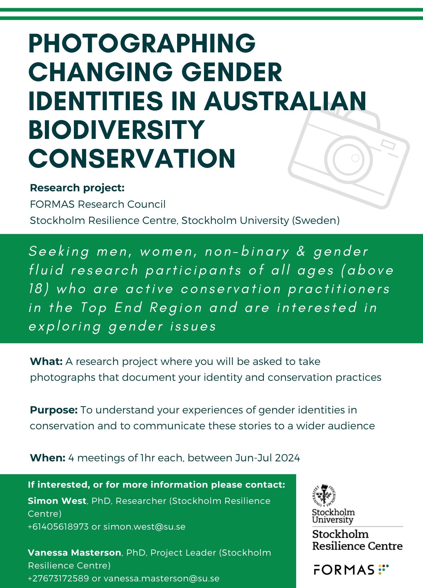 Gender Identities and Transformation in Biodiversity Conservation